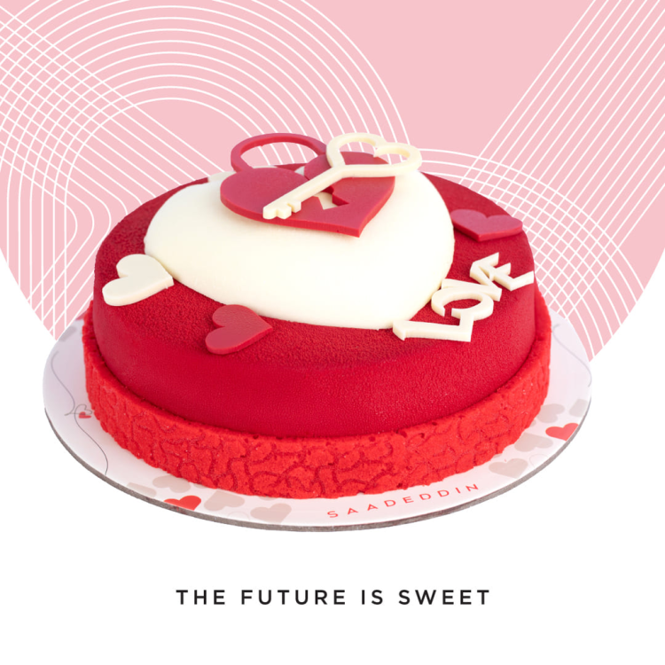 Saadeddin Pastry - Valentine`s Day Blueberry Fudge Chocolate Cake
