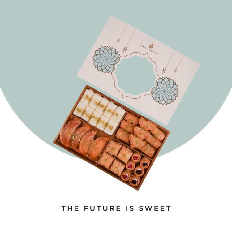 Saadeddin Pastry - Box of mixed creams with cheese halwa