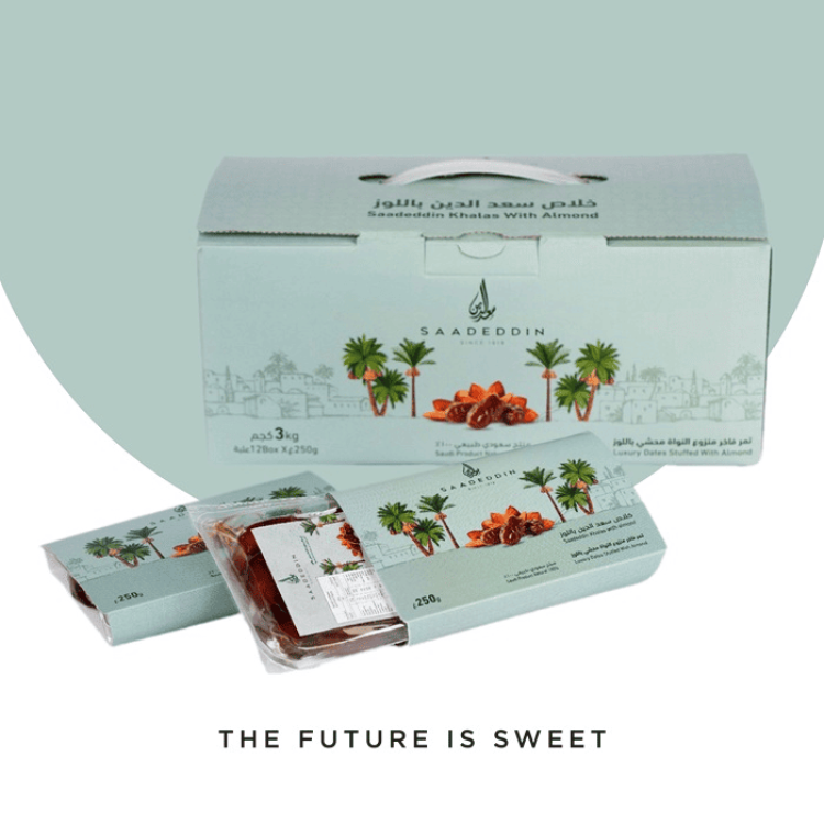 Saadeddin Pastry - Box of Khalas dates stuffed with almonds 3 kg
