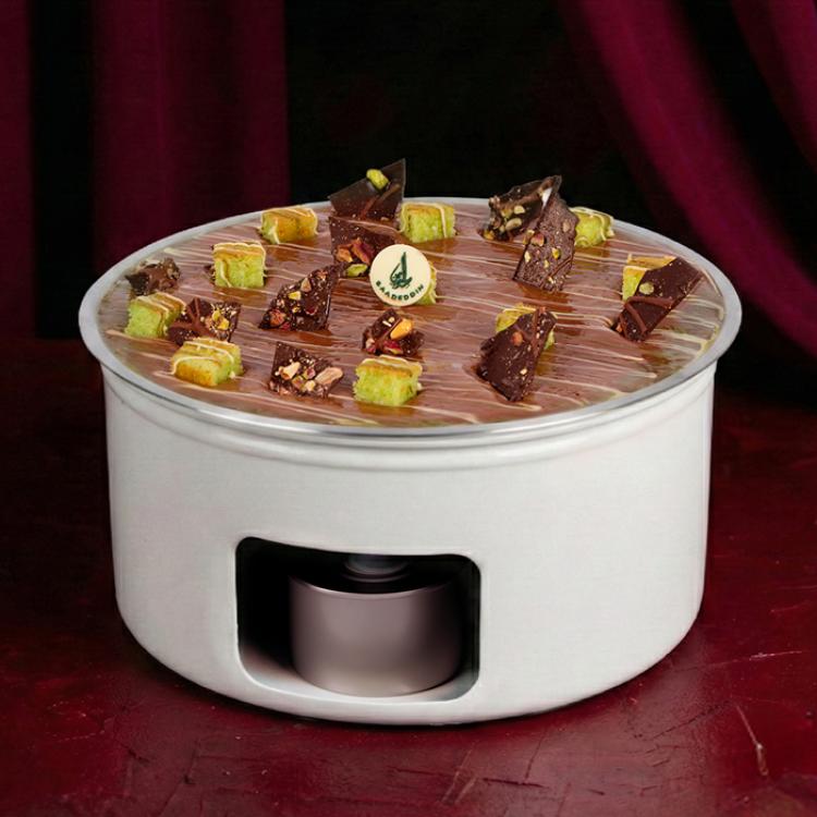 Saadeddin Pastry - Chocolate kunafa plate with heater
