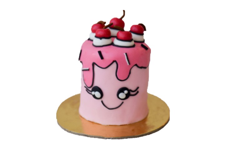 Munch Bakery - Cartoon Theme Round Cake Red Velvet